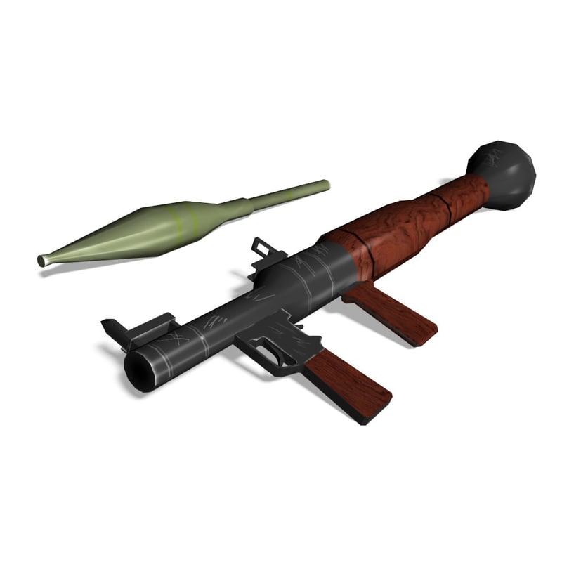 3d model rpg-7 rocket launcher