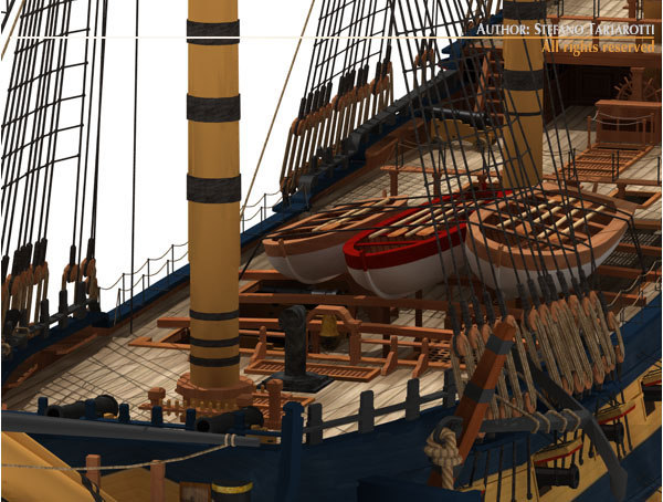 rate hms leopard warship 3d model