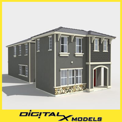 3d model of subdivision house