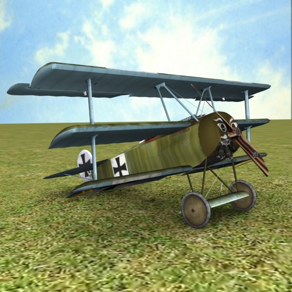 3d model fokker dr1 triplane werner