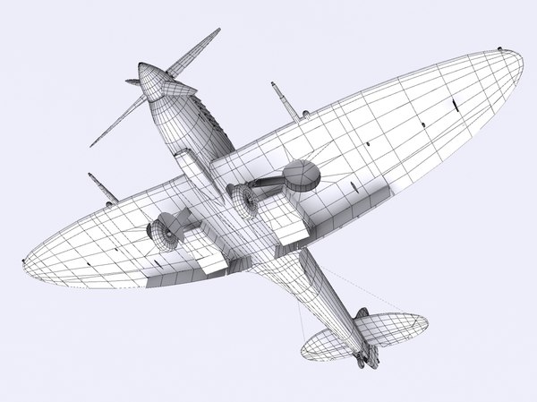 3d model supermarine spitfire fighter mk