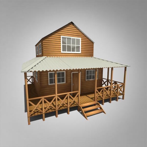 3d model wood house