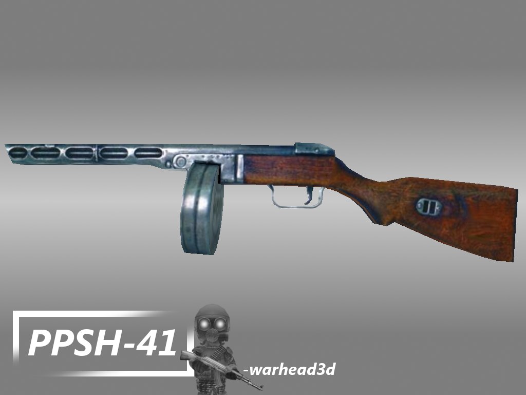 ppsh-41 submachine gun 3ds