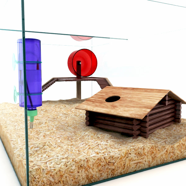 Hamster Glass Cage 3ds