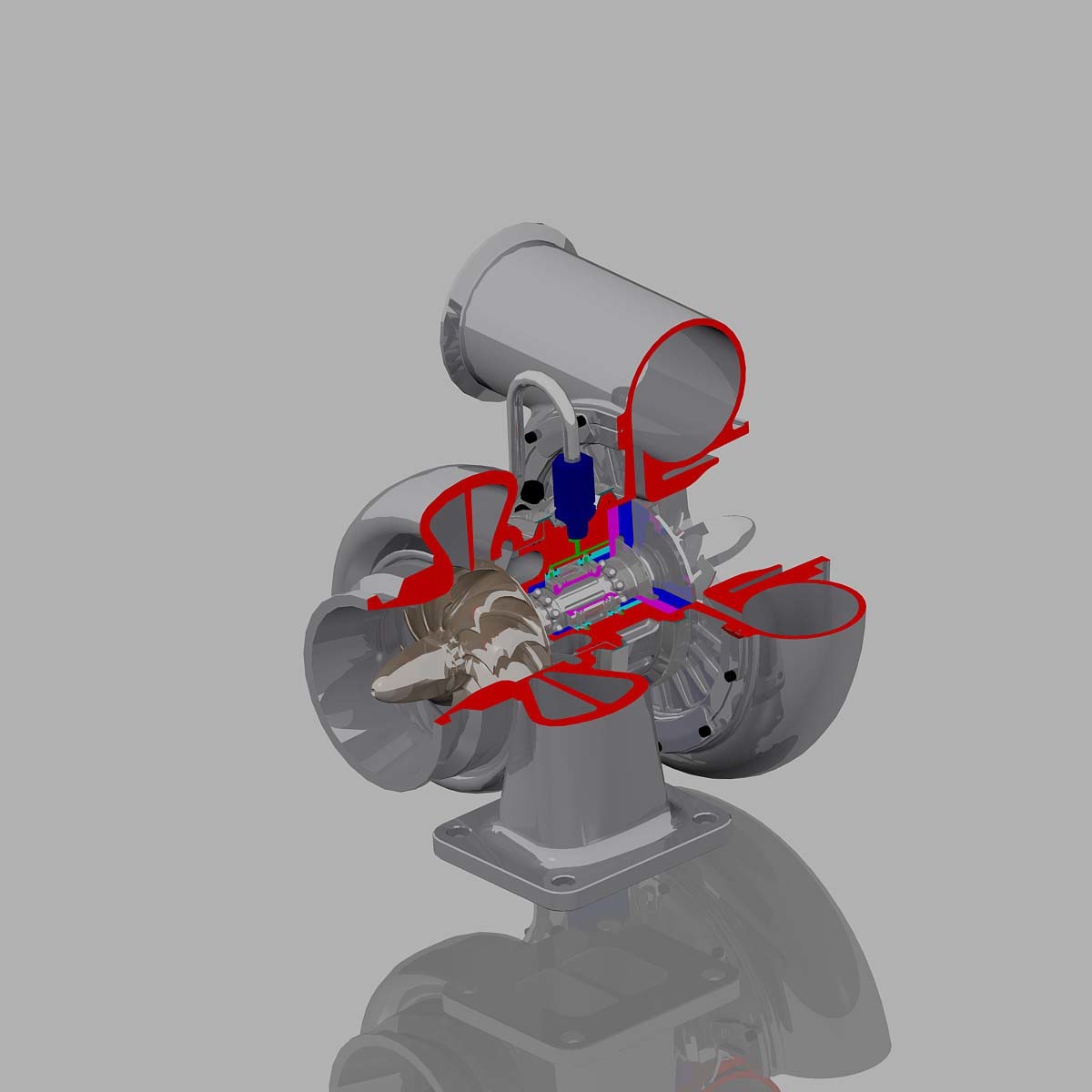 turbocharger 3d model