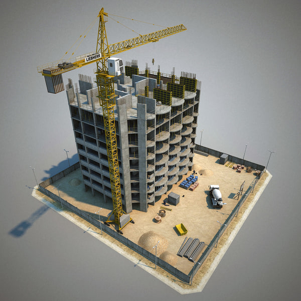 3d model building construction v2