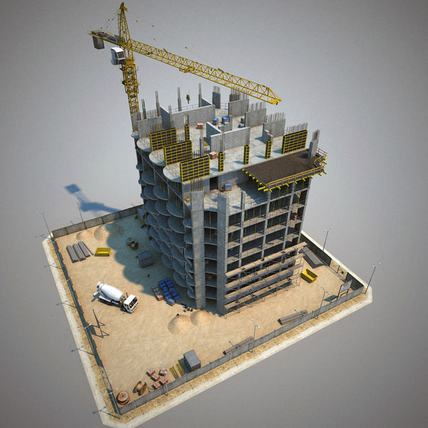 3d model building construction v2