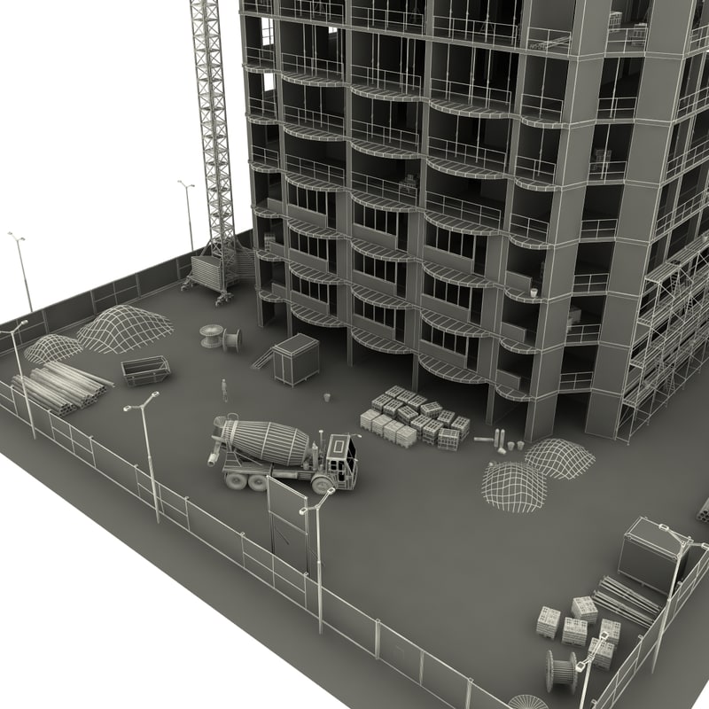 3d model building construction v2