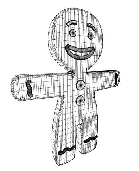 free gingerbread man 3d model
