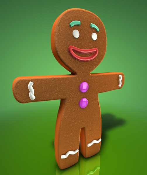 free gingerbread man 3d model