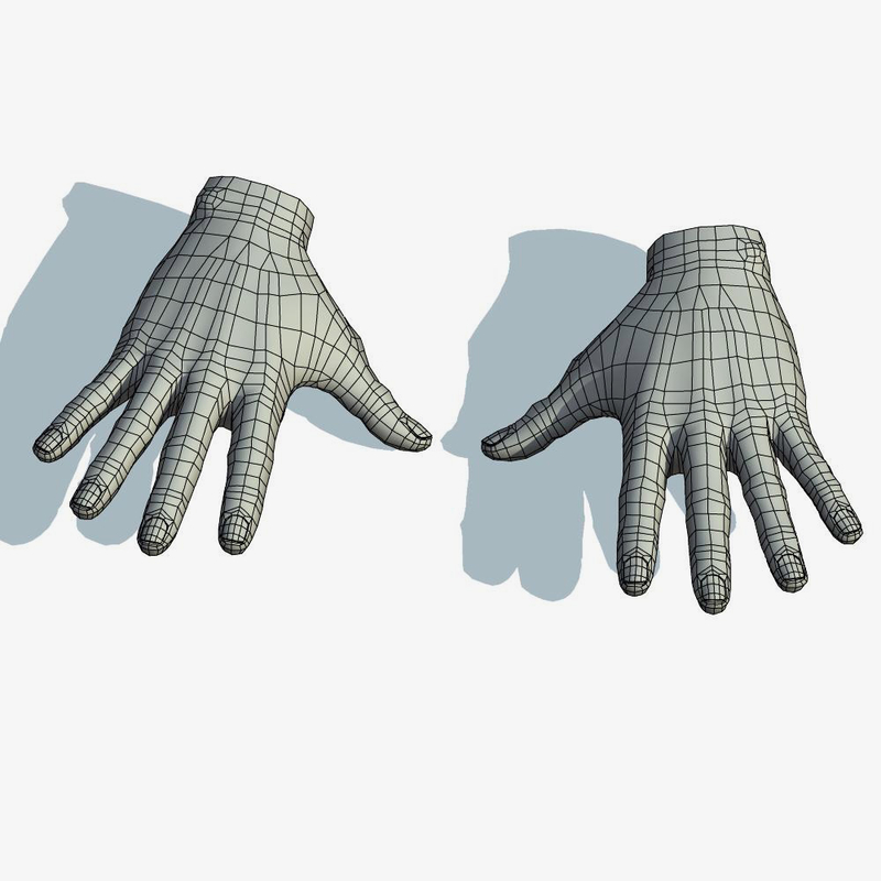 3d realistic hand model