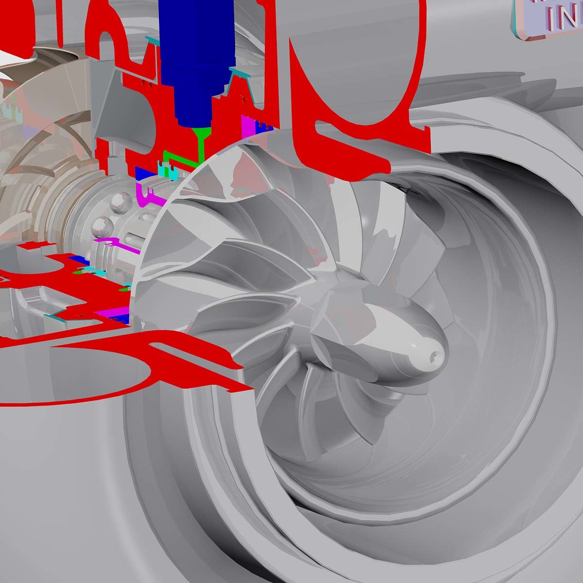 turbocharger 3d model
