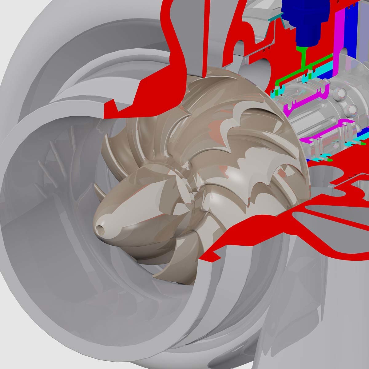 turbocharger 3d model