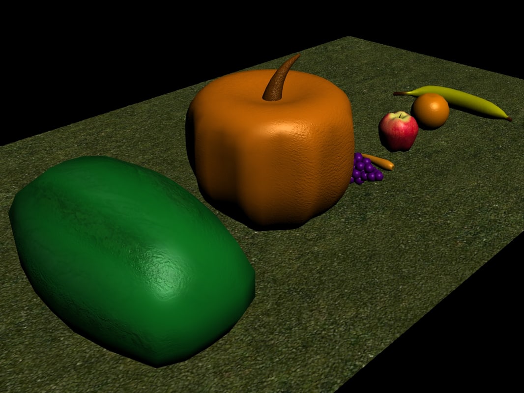 3d model vegetables fruit
