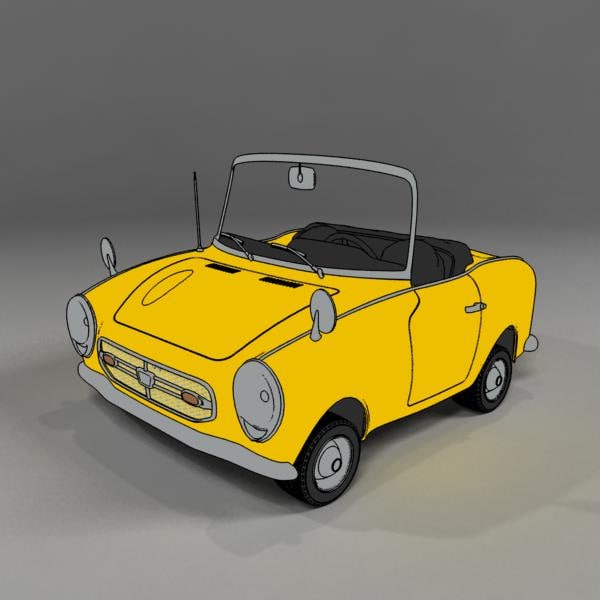 cartoon honda s800 toon 3ds