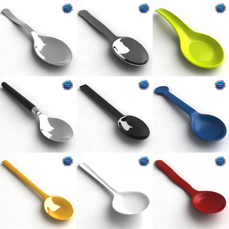 teaspoon spoon tea 3d x