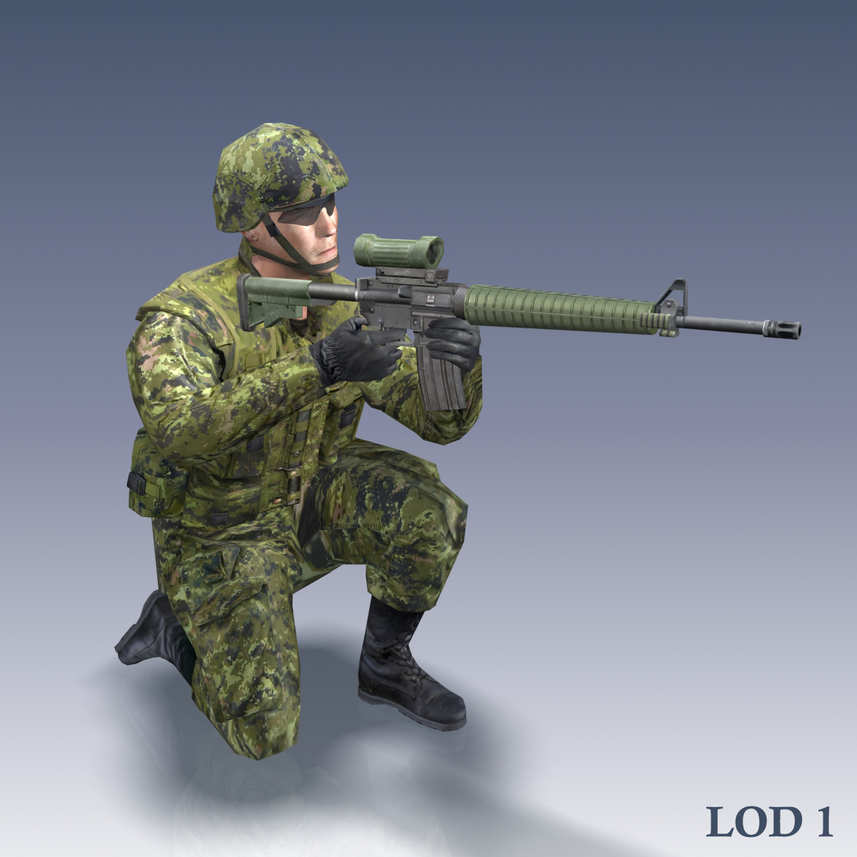 3d model soldier canadian