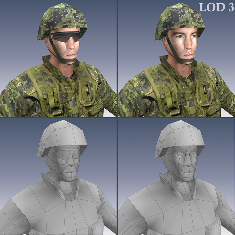 3d model soldier canadian