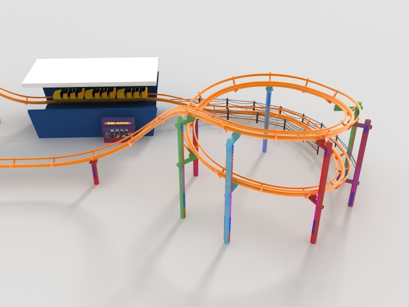 roller coaster 3d model