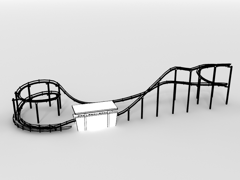 roller coaster 3d model