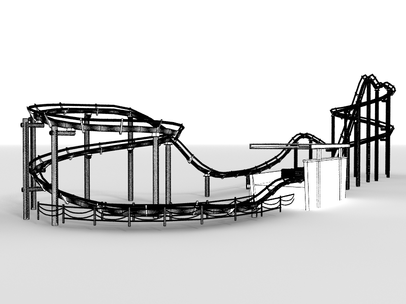 roller coaster 3d model