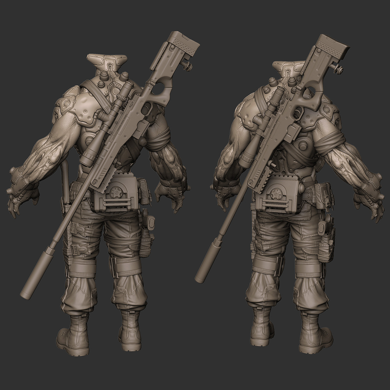 3d military character