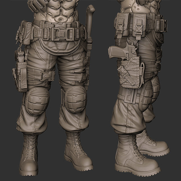 3d military character