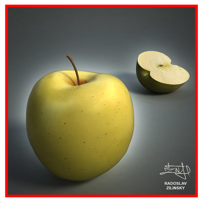 3d realistic apple