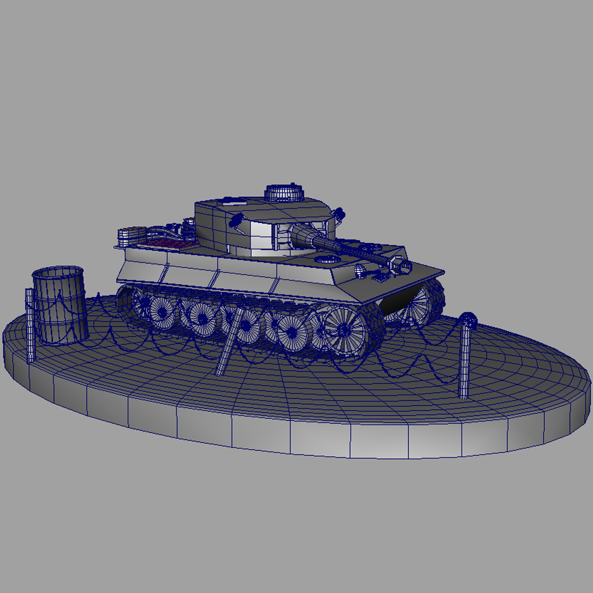 3d model of world war tiger tank
