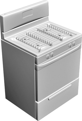 kitchen range 3d obj