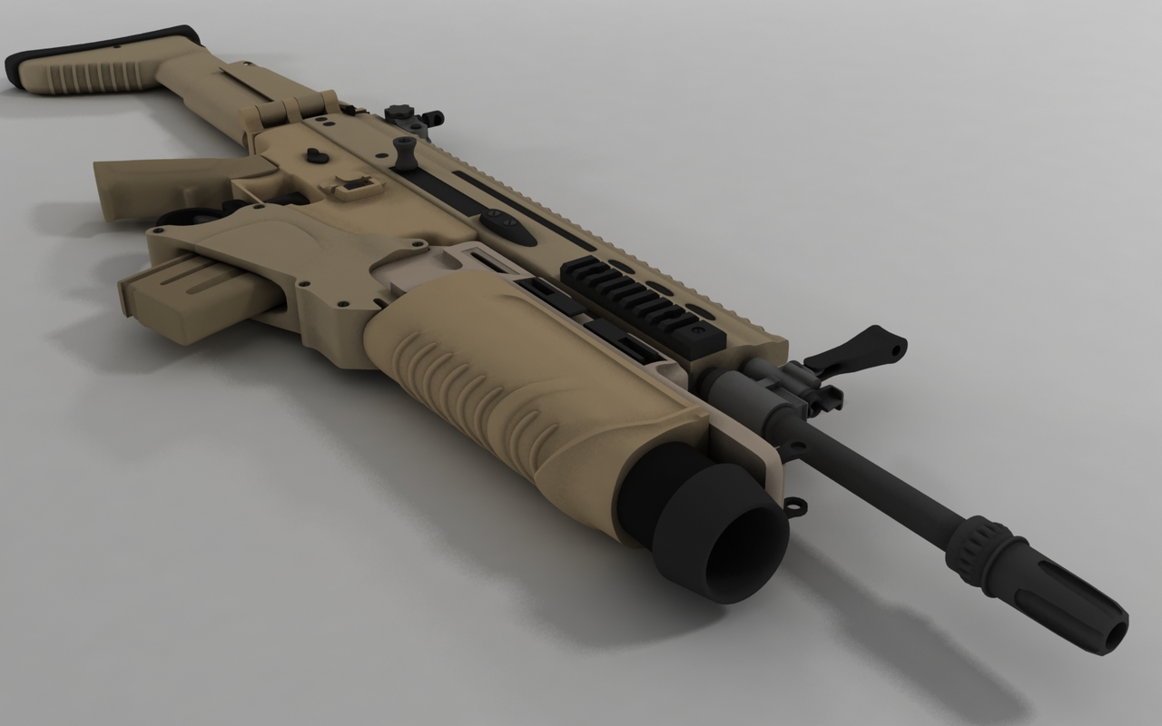 scar-l assault rifle eglm 3d model