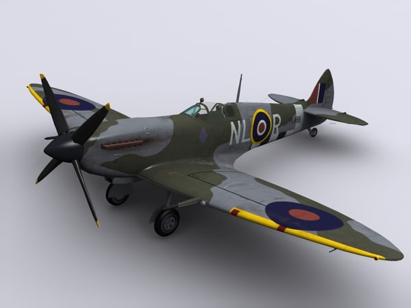 3d model supermarine spitfire fighter mk