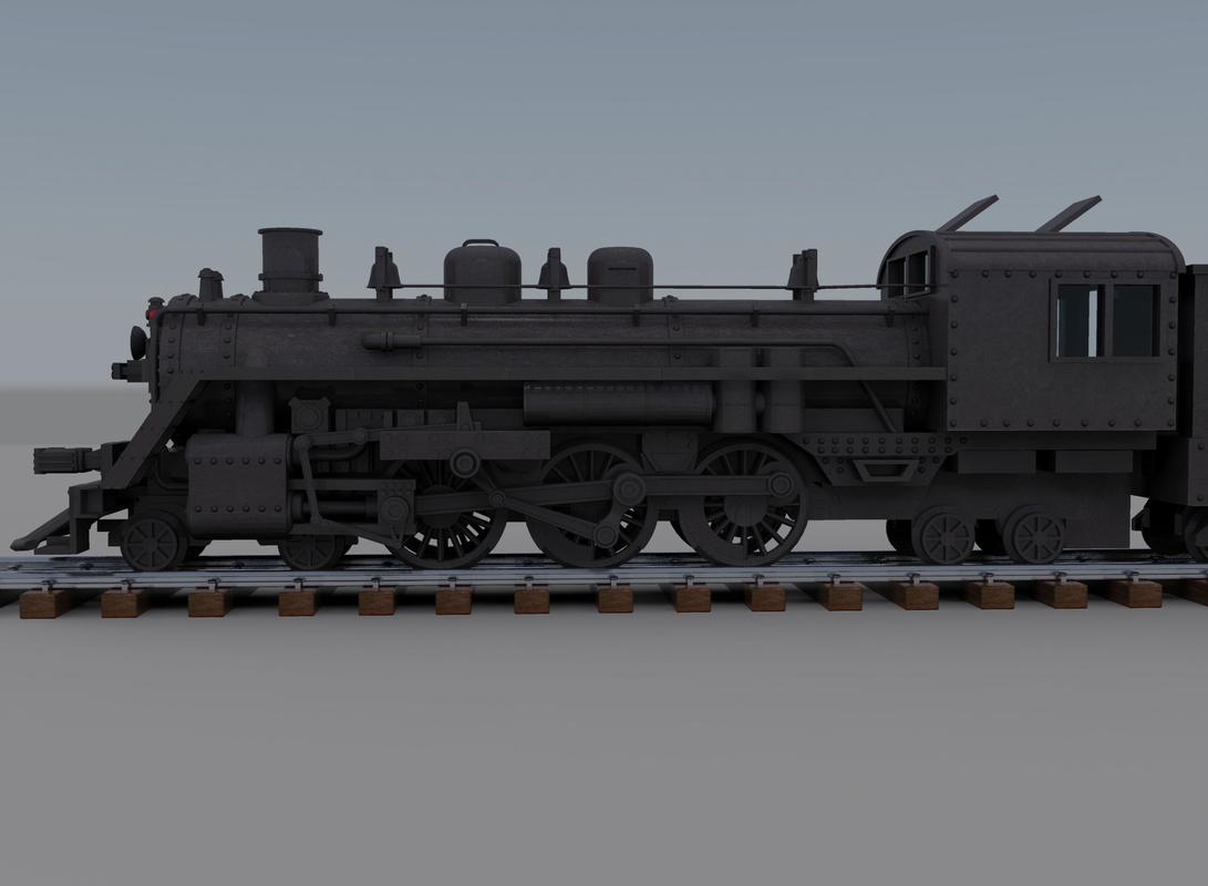 3d model steam locomotive