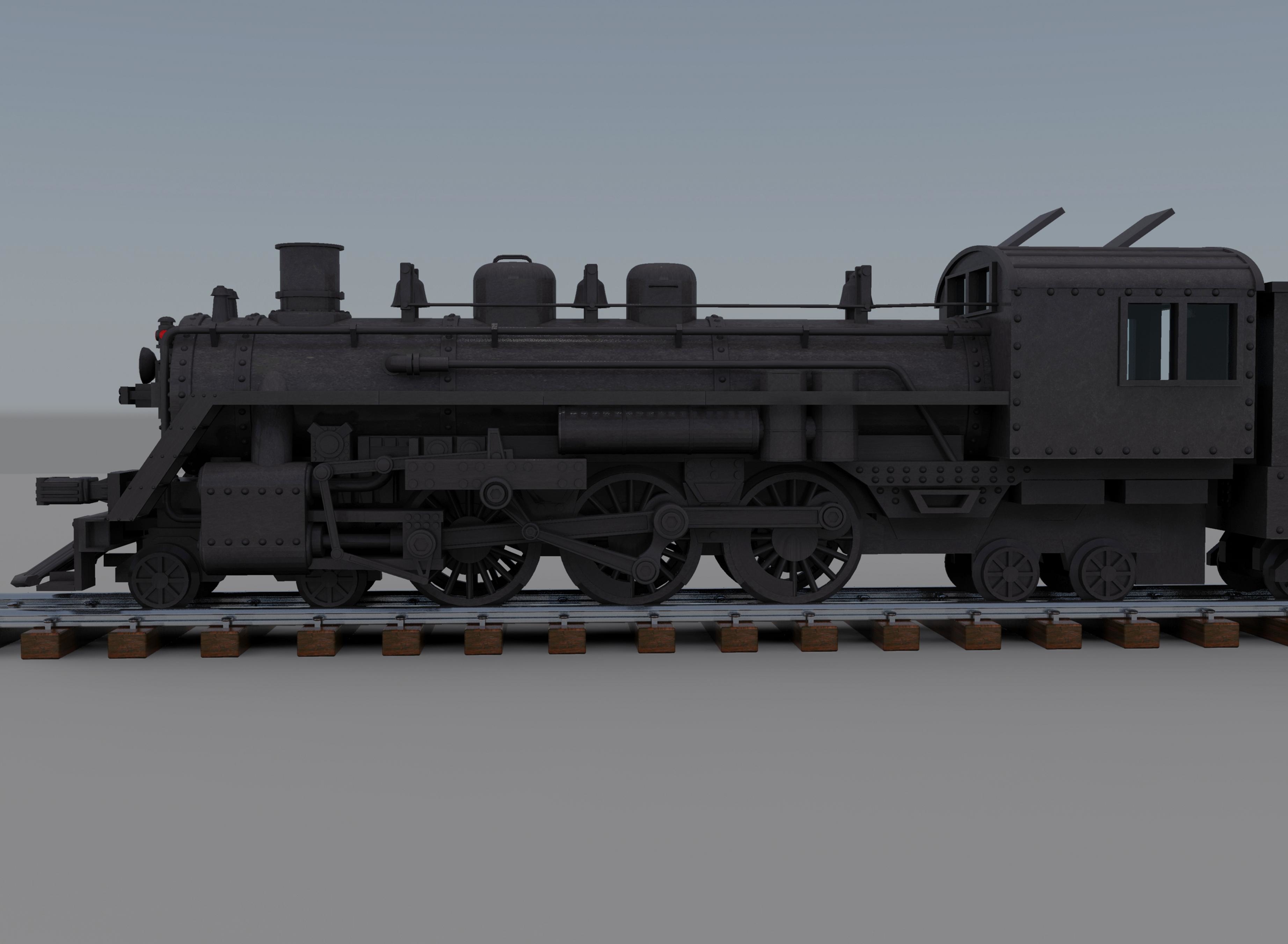 3d model steam locomotive