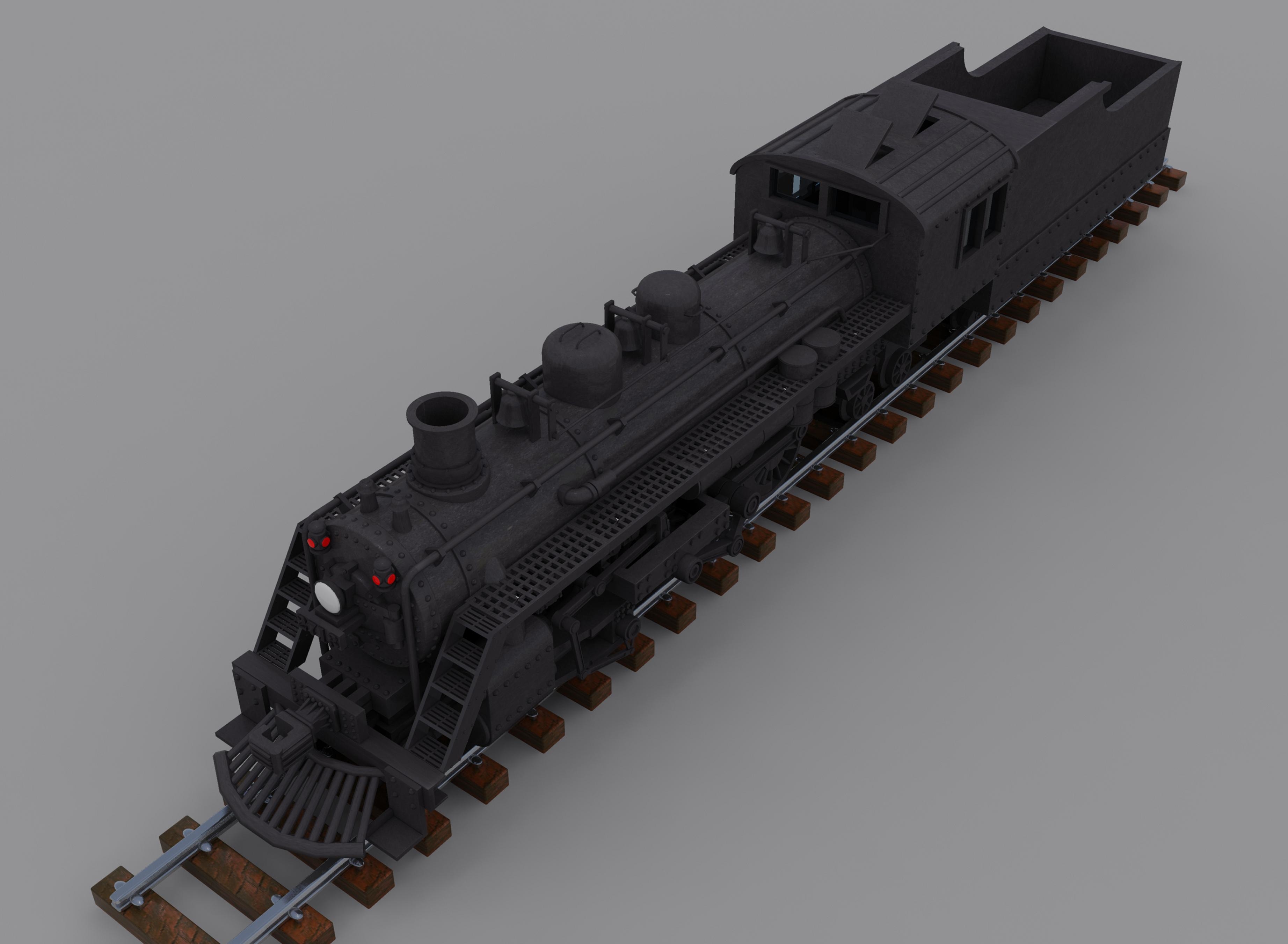 3d model steam locomotive