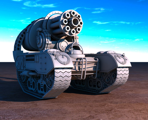 3d model battle tank