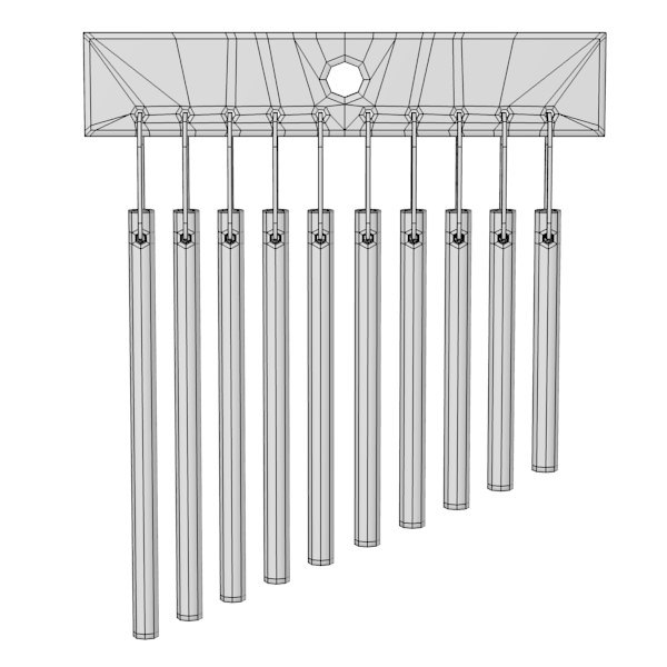 3d wind chimes model