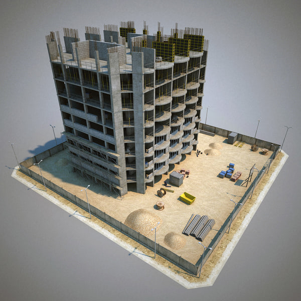 building construction 3d model