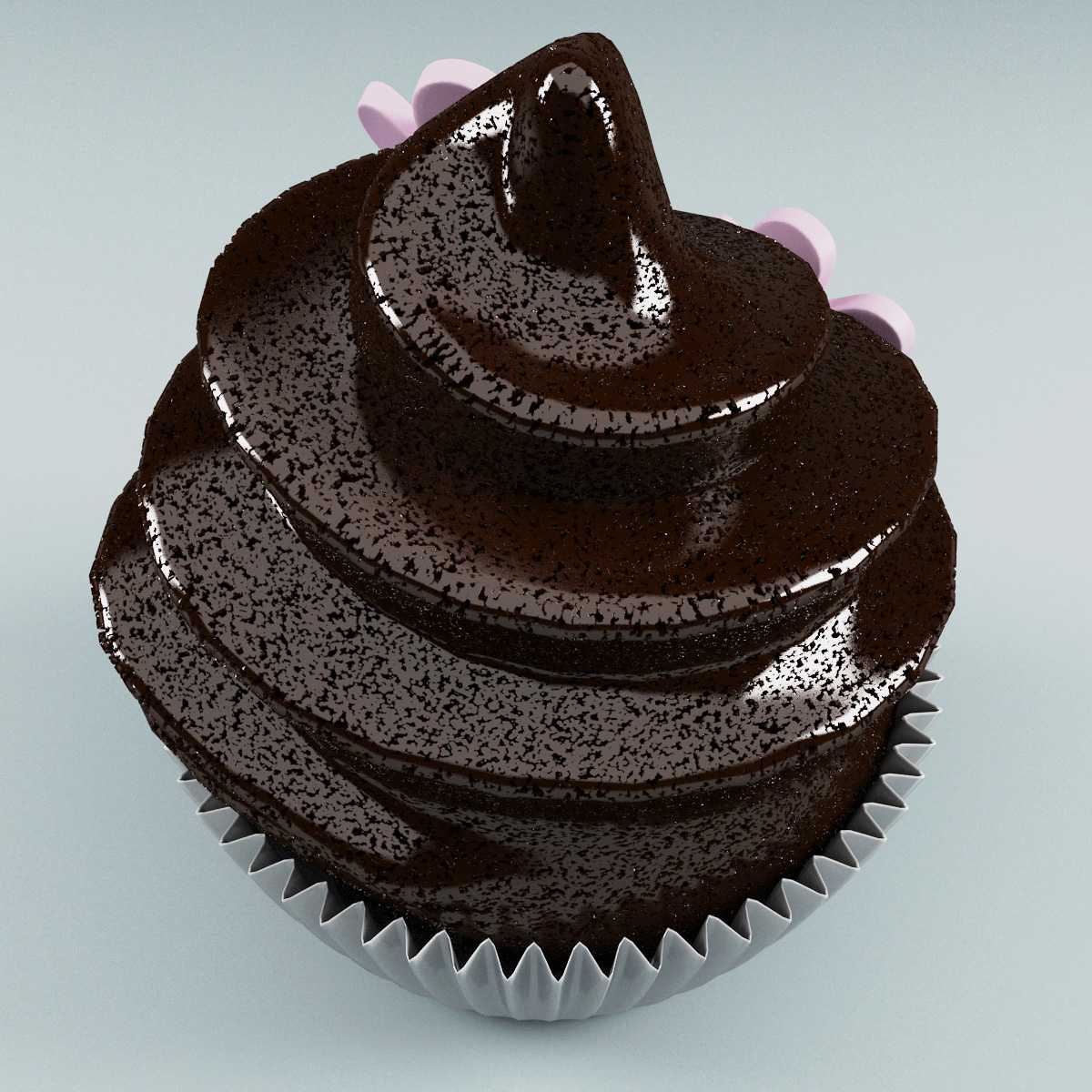 chocolate cupcake 3d max