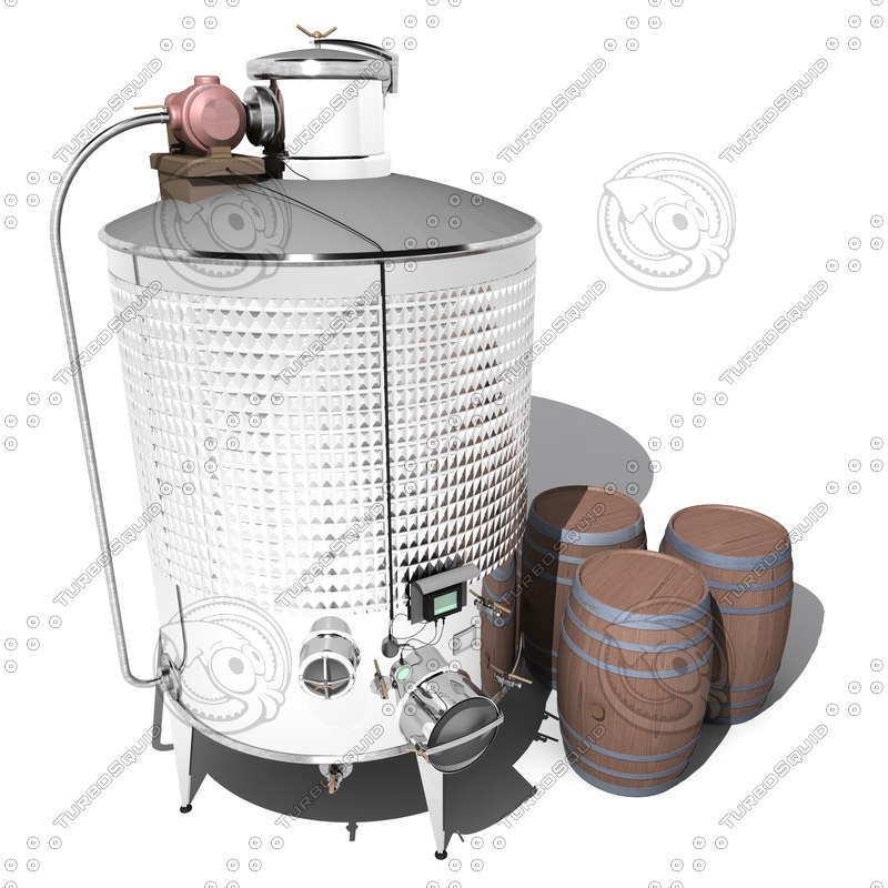 fermentation wine tank 3d max