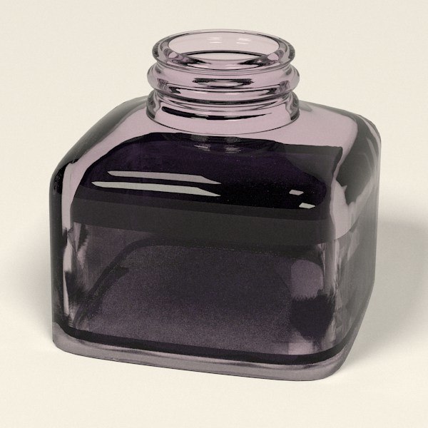 3d ink pot inkpot