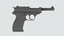 3d model walther p38 pistol