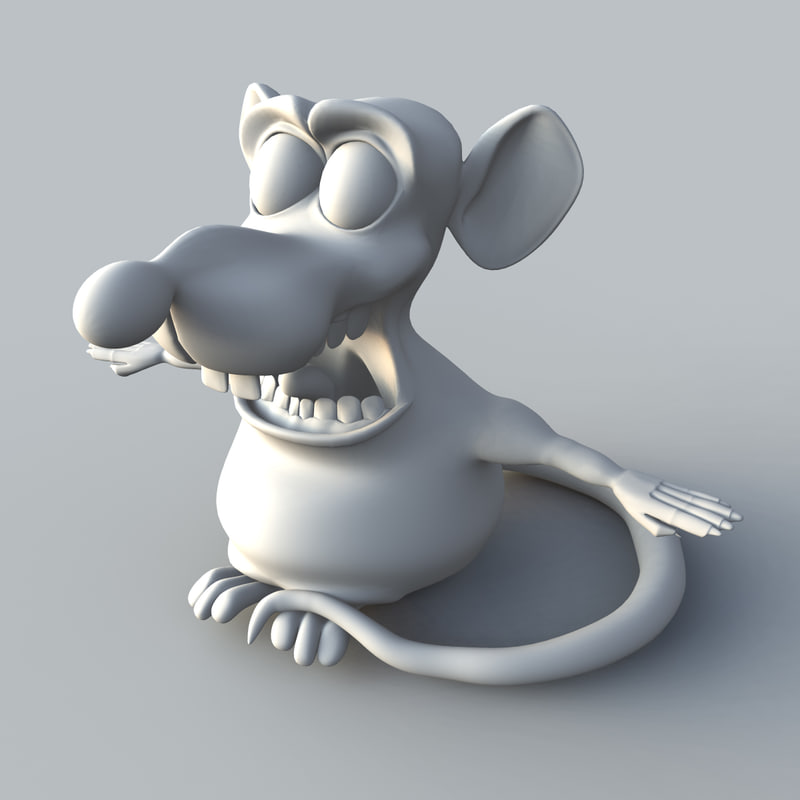 cartoon rat 3d model
