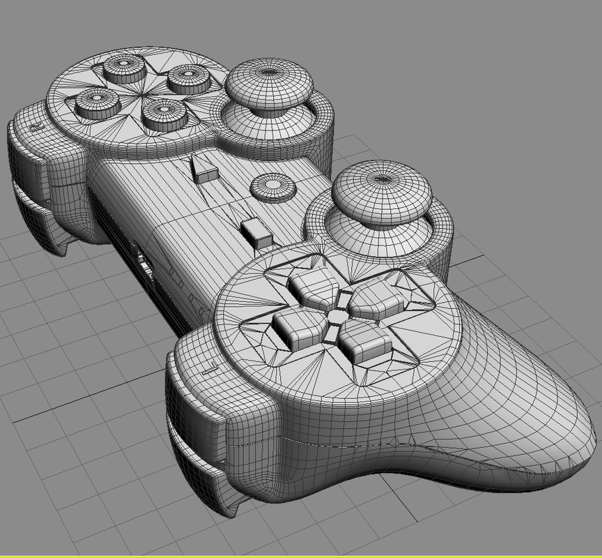 3d sony ps3 dualshock controller model