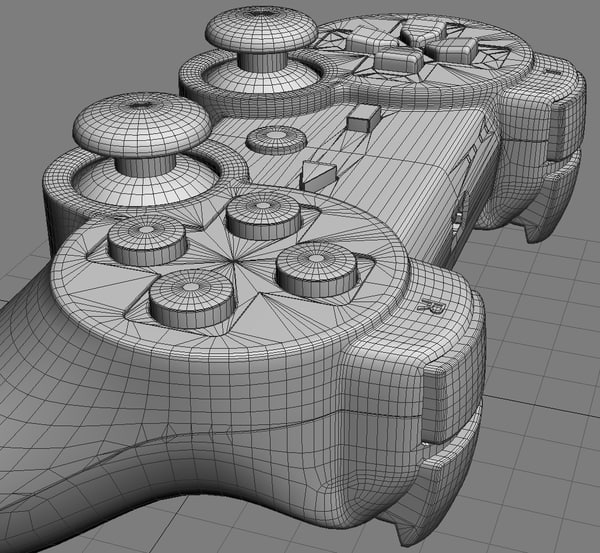 3d sony ps3 dualshock controller model