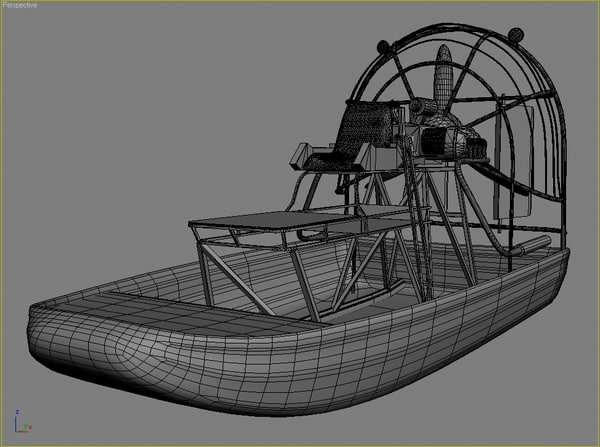 swamp airboat 3d model
