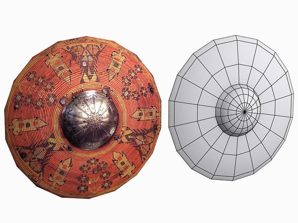 free ottoman shield 3d model