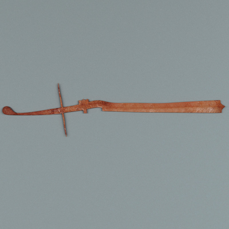 3d model old rusty sword