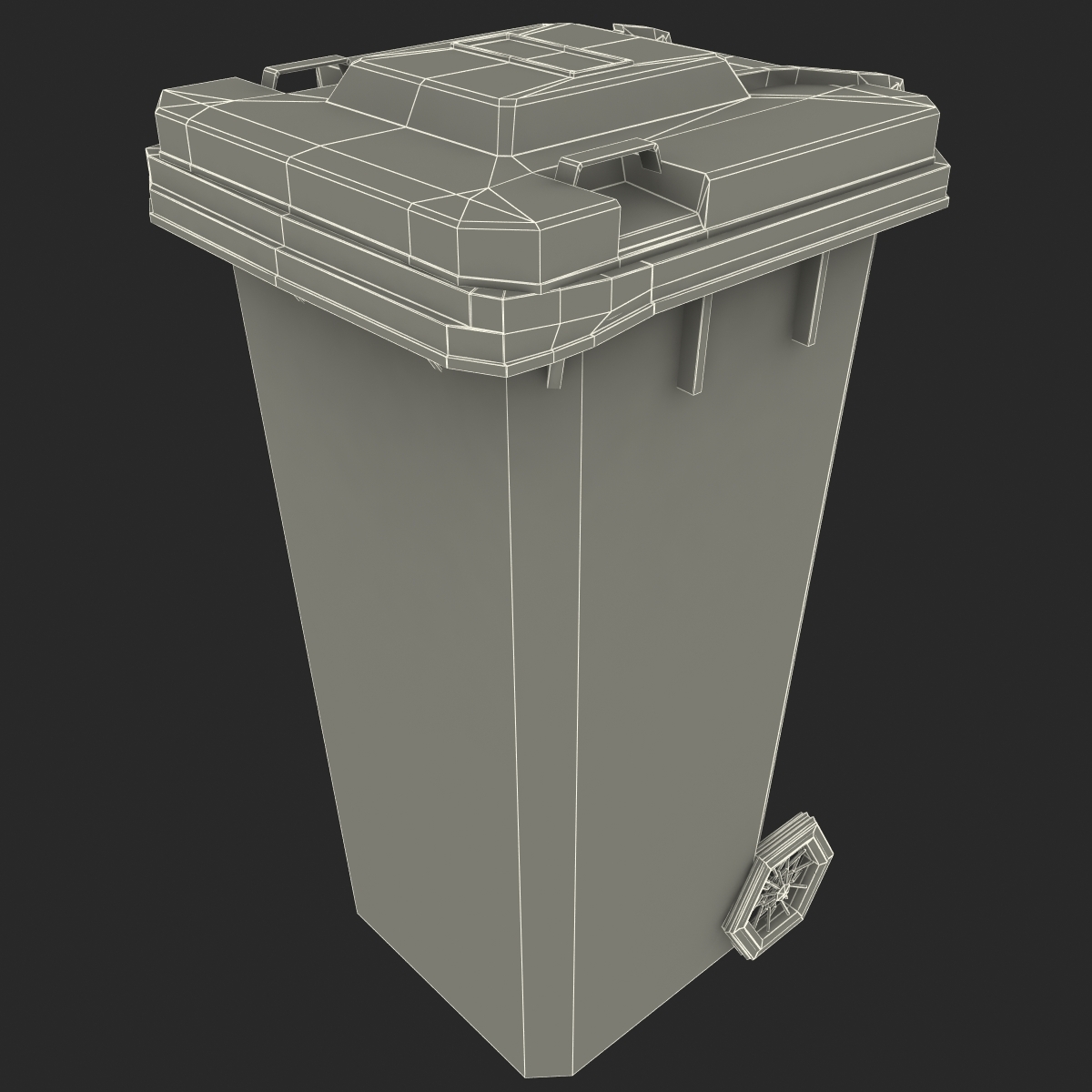 3d model plastic garbage bin
