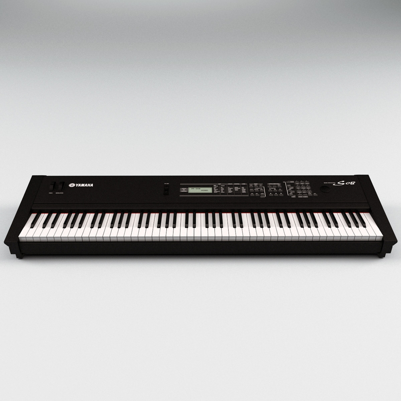 3d model synthesizer yamaha s08